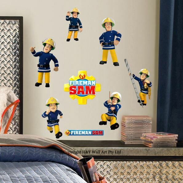 Fireman Sam Wallpaper Mural Boy's Room Mural With Cars McQueen, Mater,