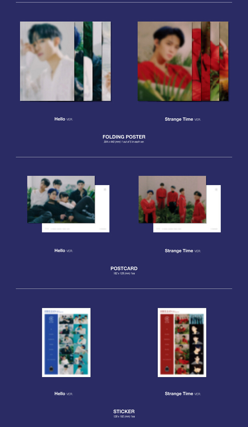 CIX CHAPTER 3 HELLO STRANGE TIME Album 2Ver SET 2CD+POSTER+2Photo Book+ ...