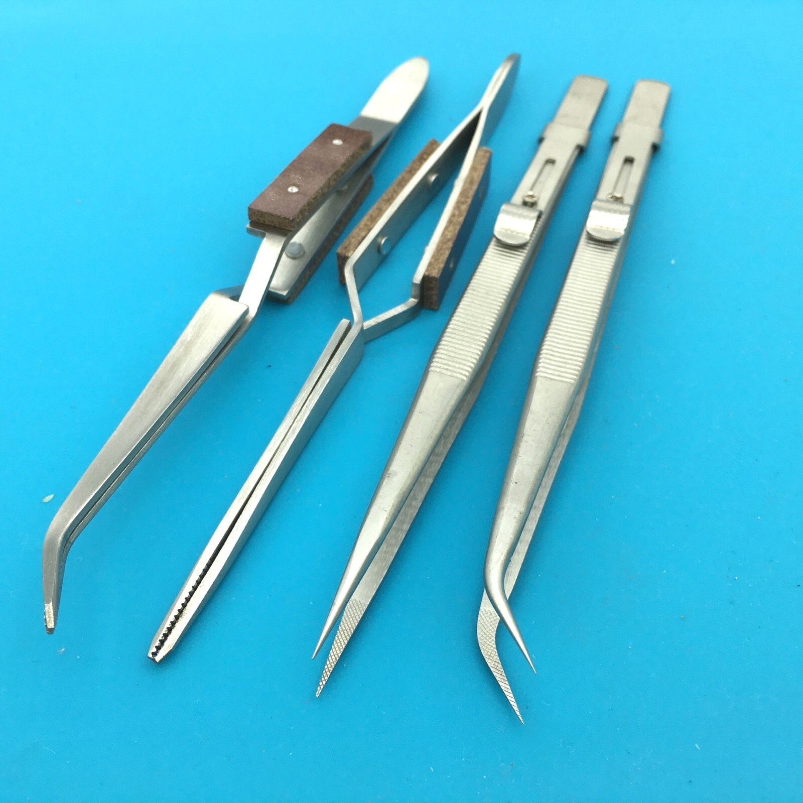 Non-magnetic Stainless Steel Tweezers Plier Tools for Jewelry IC SMD ...