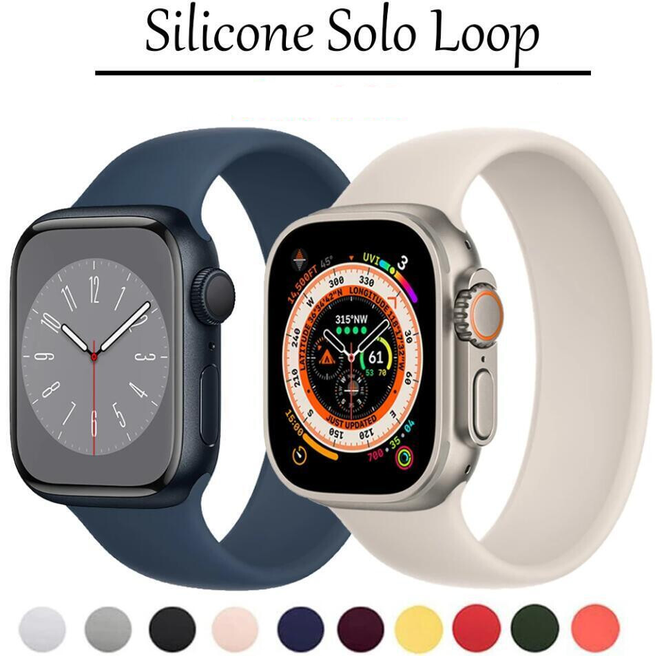 For Apple Watch Series 4 5 6 Se 40mm 44mm S4 S5 S46 Silicone Strap ...