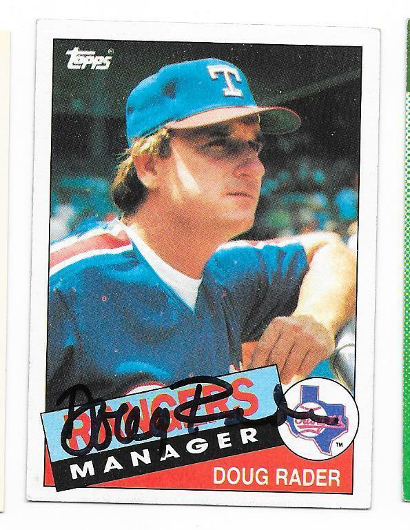 DOUG RADER 1985 TOPPS AUTOGRAPHED SIGNED # 519 RANGERS | eBay