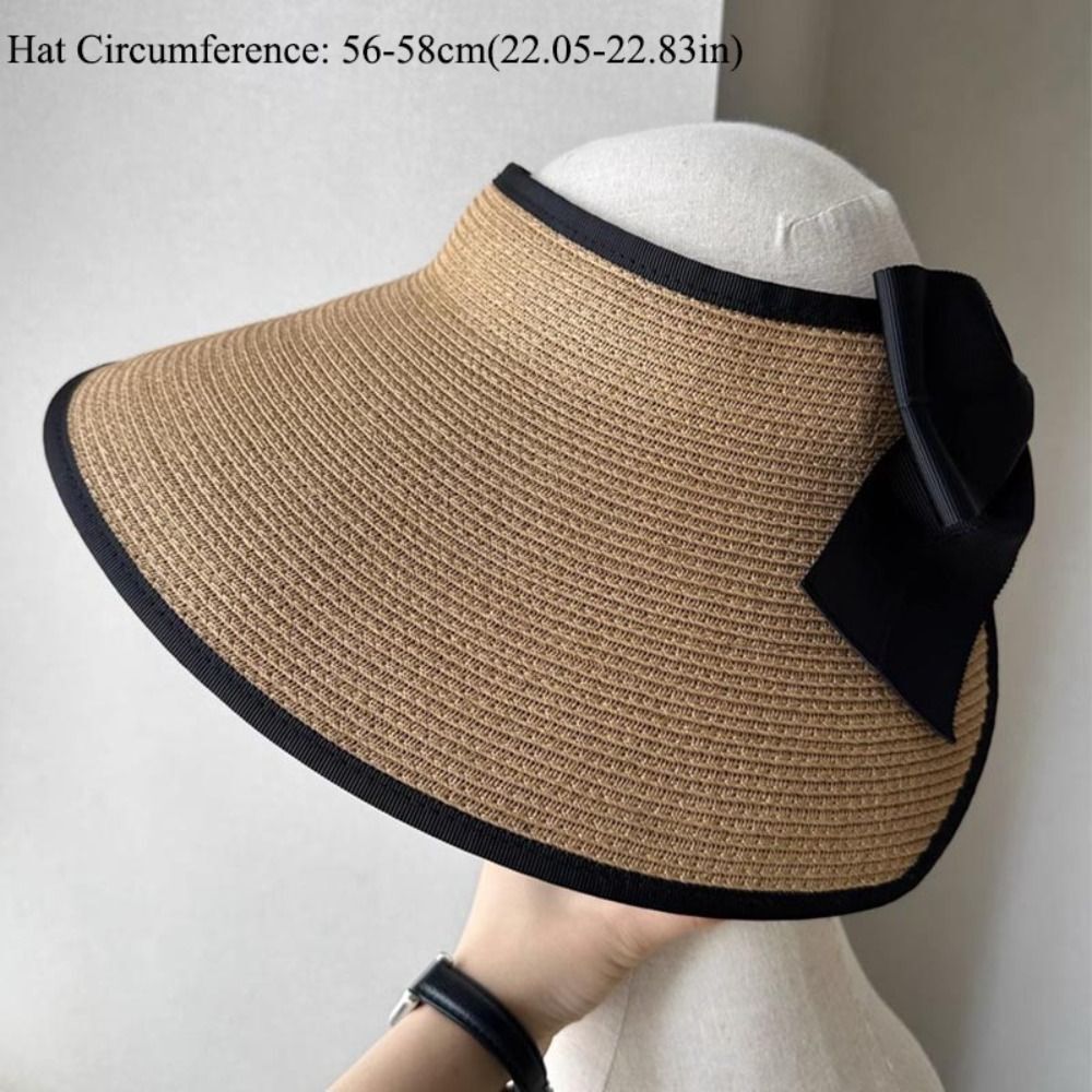 Foldable Sunscreen Hat Large Brim Beach Hat Fashion Shade Straw Cap | eBay