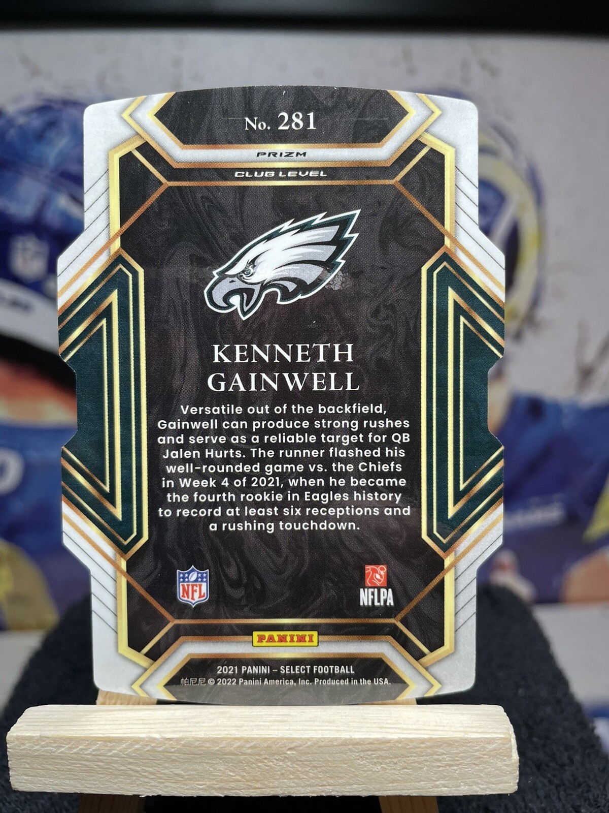 2021 Select Kenneth Gainwell RC #281 Club Level Black Gold Die Cut ...