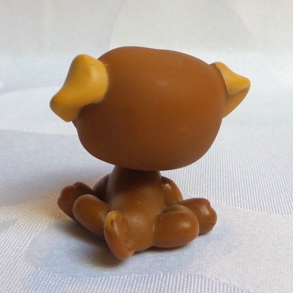 LITTLEST PETSHOP LPS #133 HASBRO DOG CHIEN CARLIN MARRON YEUX VIOLET ...