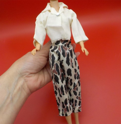 Vintage Clone Premier Togs Clothes White Top Leopard Pants for Barbie ...