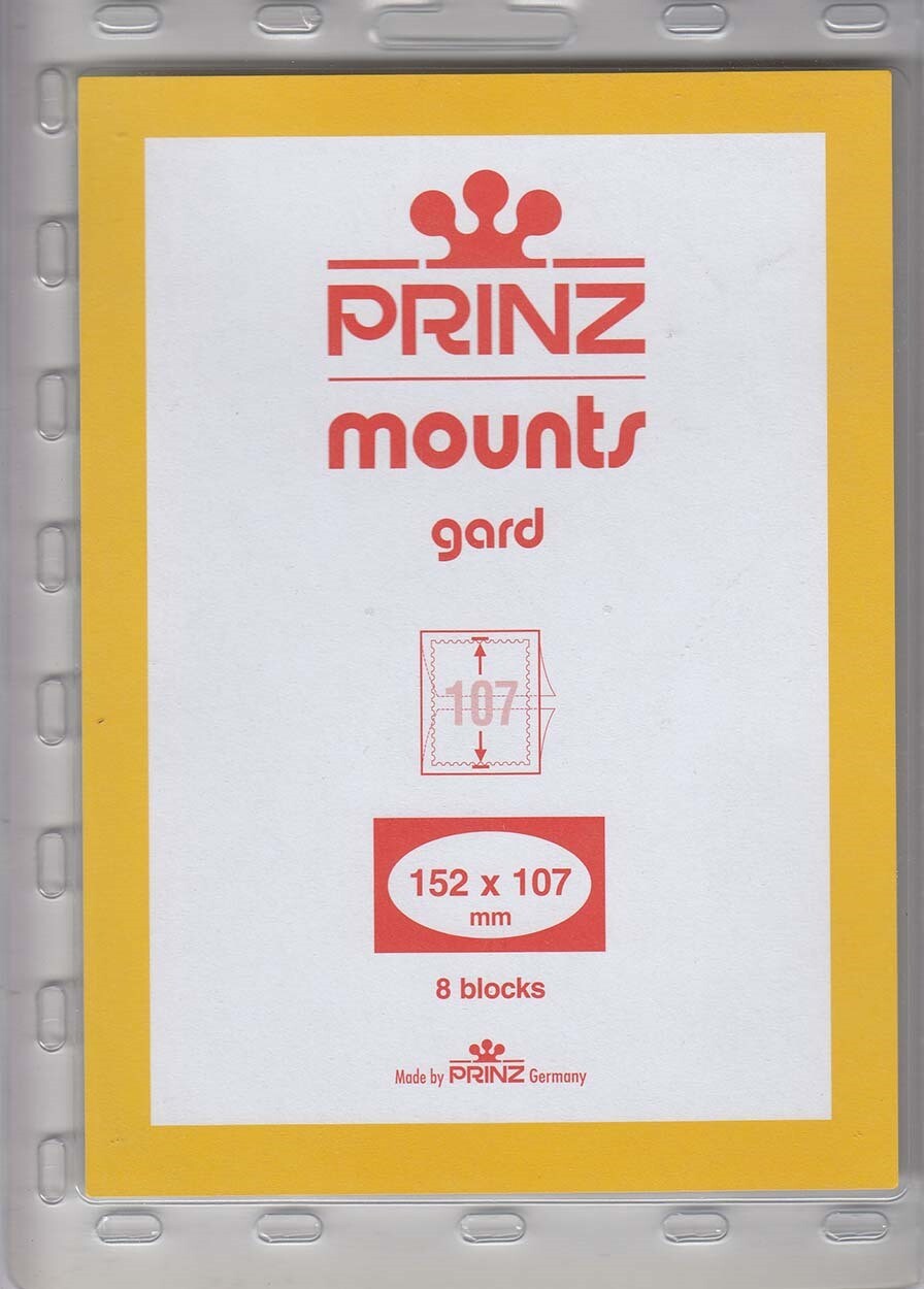 Prinz Black Stamp Mounts 152x107 For US Large Postcards New Pack 8 ...