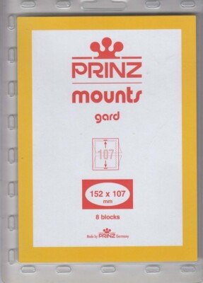 Prinz Black Stamp Mounts 152x107 For US Large Postcards New Pack 8 ...