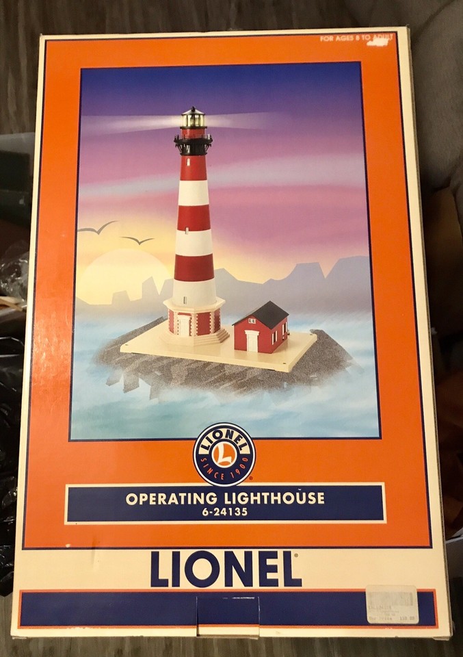 LIONEL O GAUGE~OPERATING LIGHTHOUSE #6-24135~Open Box~Missing Metal ...