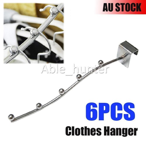 6pcs Heavy Duty Waterfall Tube 5-Beads Wall Clothes Hanger Display Hook ...