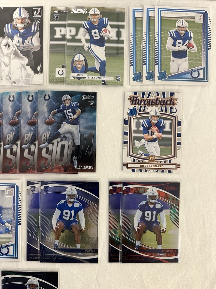 2025 NFL Colts Lot X48 Tyler Warren Riley Leonard Jt Tuimoloau Dj ...