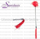Sportsheets Whip Tickler Crop 26" RUBBER + FEATHER Wand Whipper - Red ...