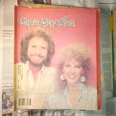 MUSIC CITY NEWS - August 1983 - Frizzell & West Thomas Parsons Ralph ...