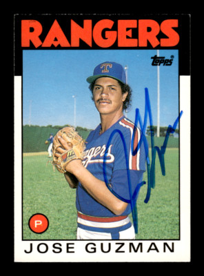 1986 Topps Traded # 43T Jose Guzman Autograph Signed Card (M2) Texas ...