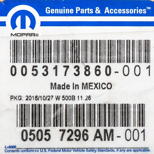 Steering Column Switch Housing-Sport, VIN: B Mopar 05057296AM for sale ...