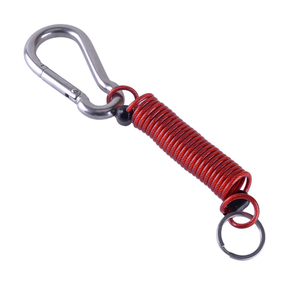1x 80mm Trailer Boat Cable Spring Clip Safety Buckle Connector Elastic ...