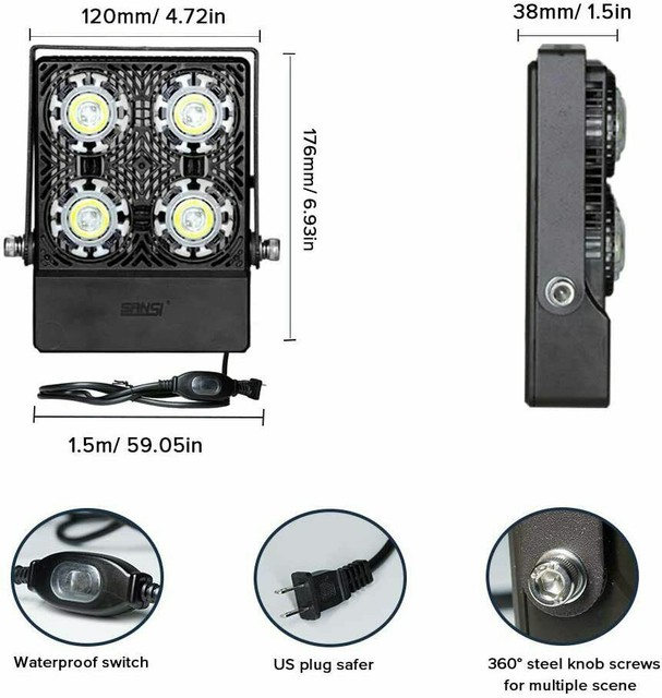 Sansi 30w LED Floodlight 3000lm Outdoor Garden Waterproof Daylight Spot ...
