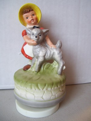 Girl With Baby Sheep Lamb Music Box - KMart Special | eBay