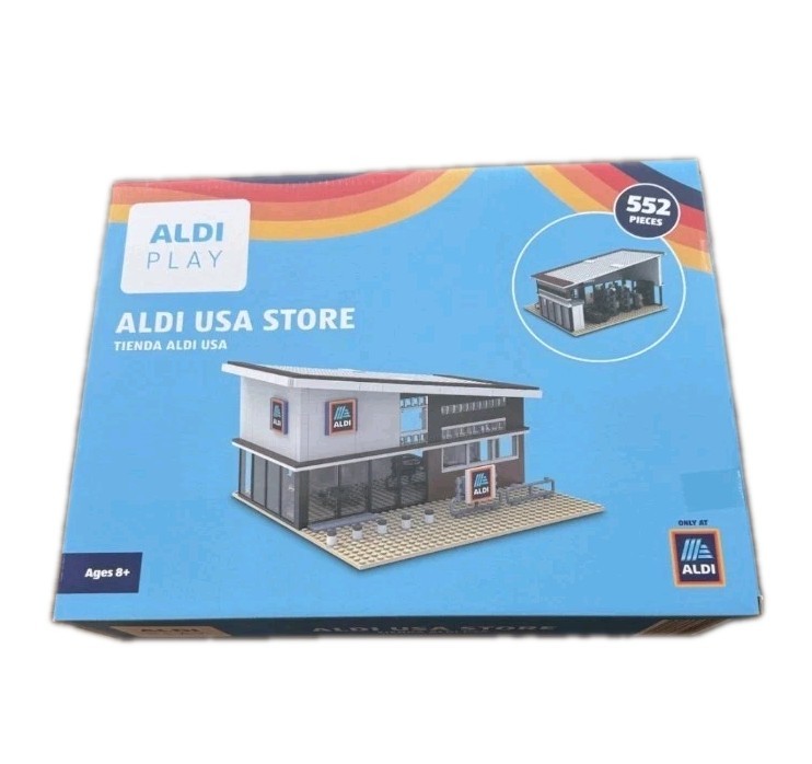 ALDI PLAY ALDI USA Brick Build SUPERMARKET 552 BUILDING BLOCK STORE New ...