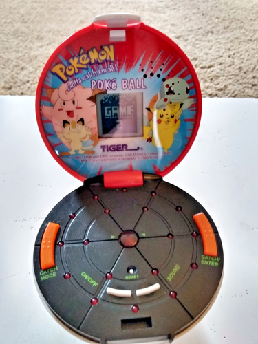 Vintage Tiger Electronics 1999 Pokemon Poke Ball Handheld LCD Game ...