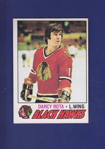 Darcy Rota 1977-78 O-PEE-CHEE OPC Hockey #117 (VGEX) Chicago Blackhawks ...