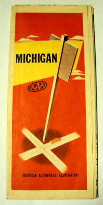 Vintage Michigan MI Map AAA | eBay