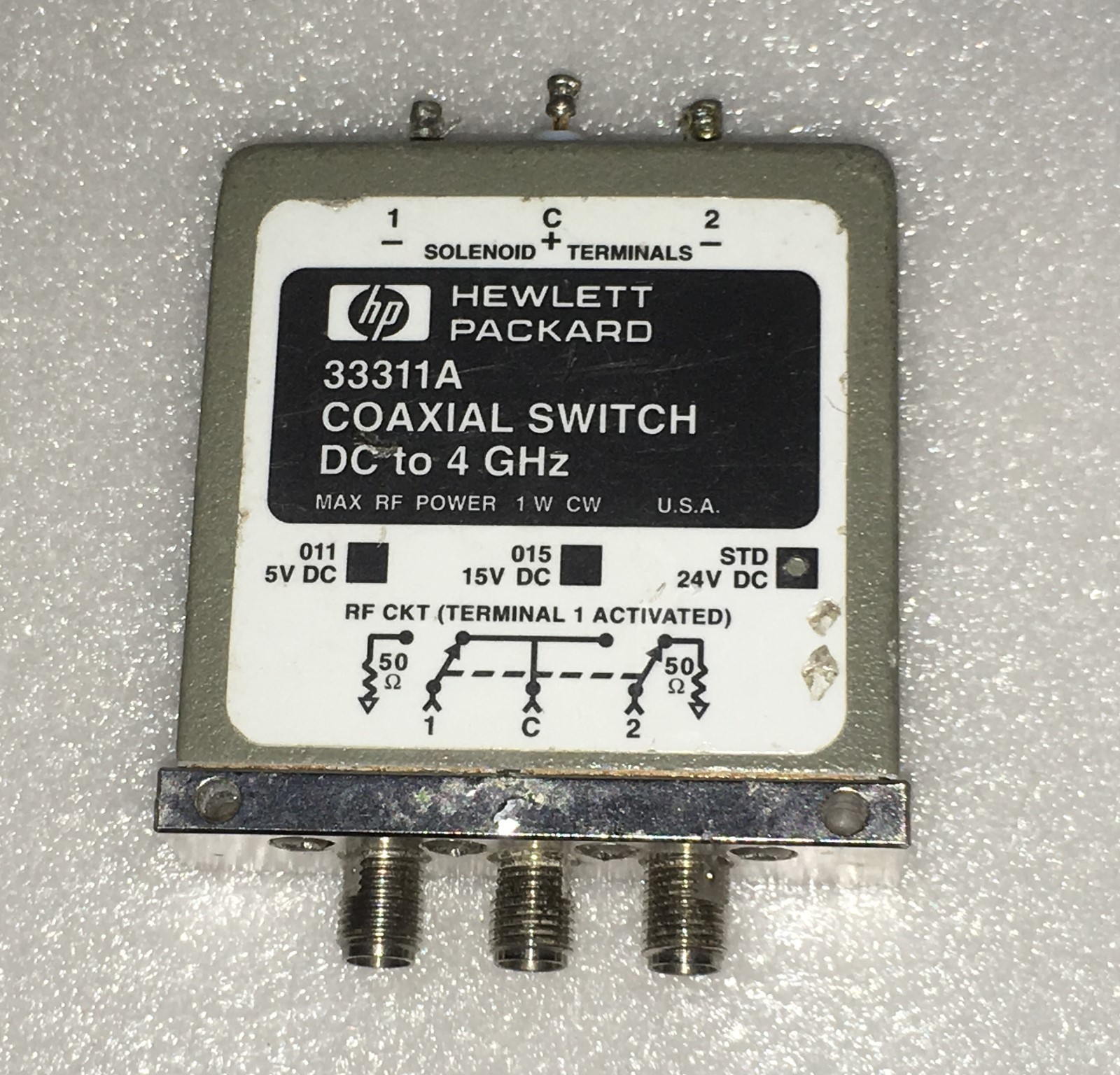 Used HP 33311A Coaxial Switch DC to 4 GHz +24V SMA Free Shipping | eBay