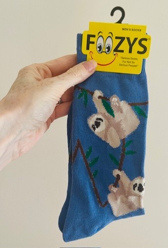 Foozy's men happy sloth socks animal funny lazy | eBay