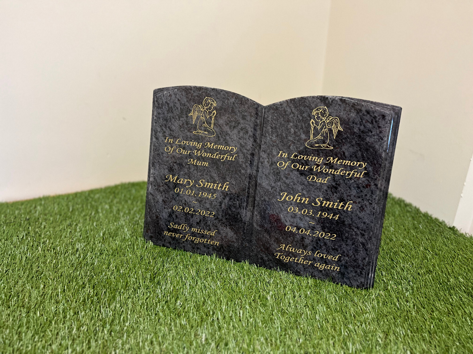 memorial stone grave plaque book design own wording personalised ...