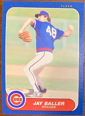 1986 Fleer Update XRC #U-7 Jay Baller Chicago Cubs ⚾️FREE SHIPPING ⚾️ ...