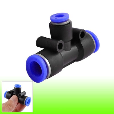 Air Pneumatic Tee Adapters 10mm to 6mm One Touch Fittings Connectors ...