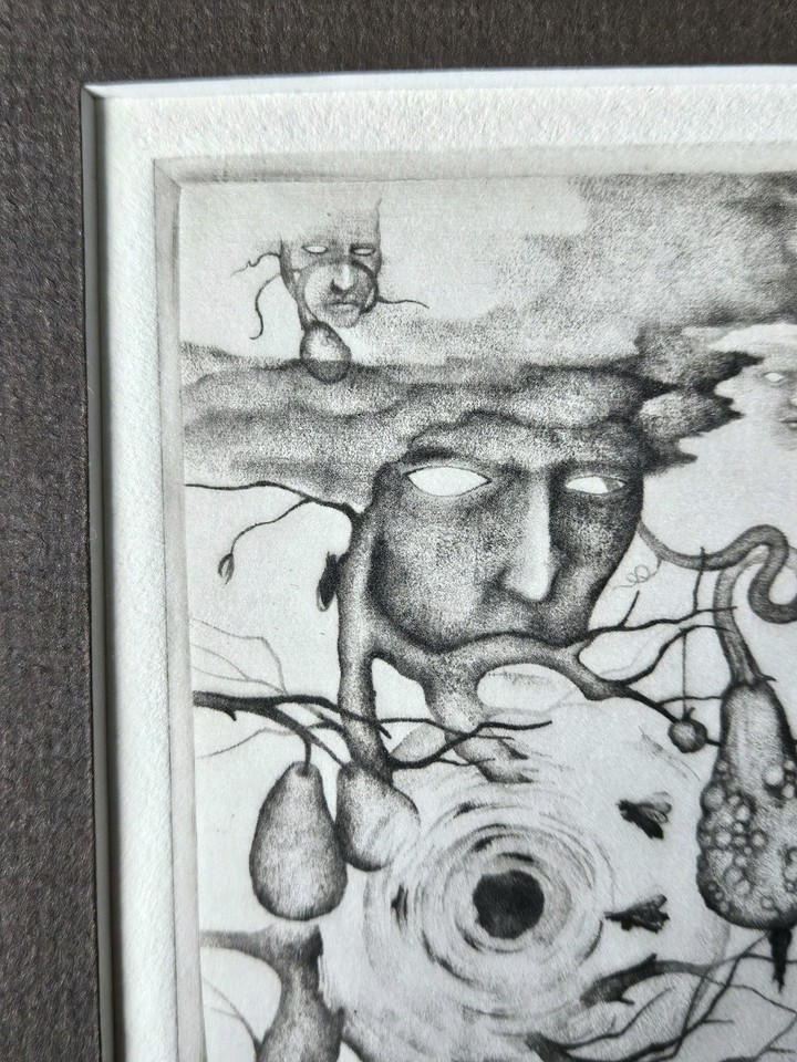 Dan Wilkerson Original Etching Pencil Drawing Art 'Proof' Faces ...