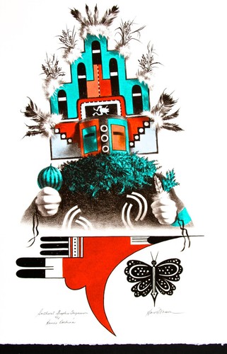 Harold Mason "Hemis Kachina" Original Stone Lithograph Limited Ed 1980 ...