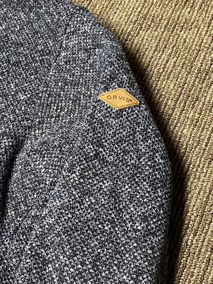 Orvis Classic Collection Mens Blue Sherpa Lined Quarter Zip Sweater ...