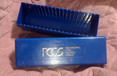 Blue PCGS Storage Holder Box; Holds 20 PCGS Slabs NO COINS USED for ...