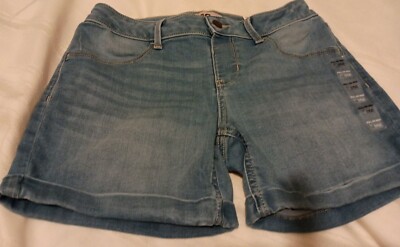 SO Kohl's Girls Denim Rolled Cuff Shorts Size 12 Plus NWT Stretch ...