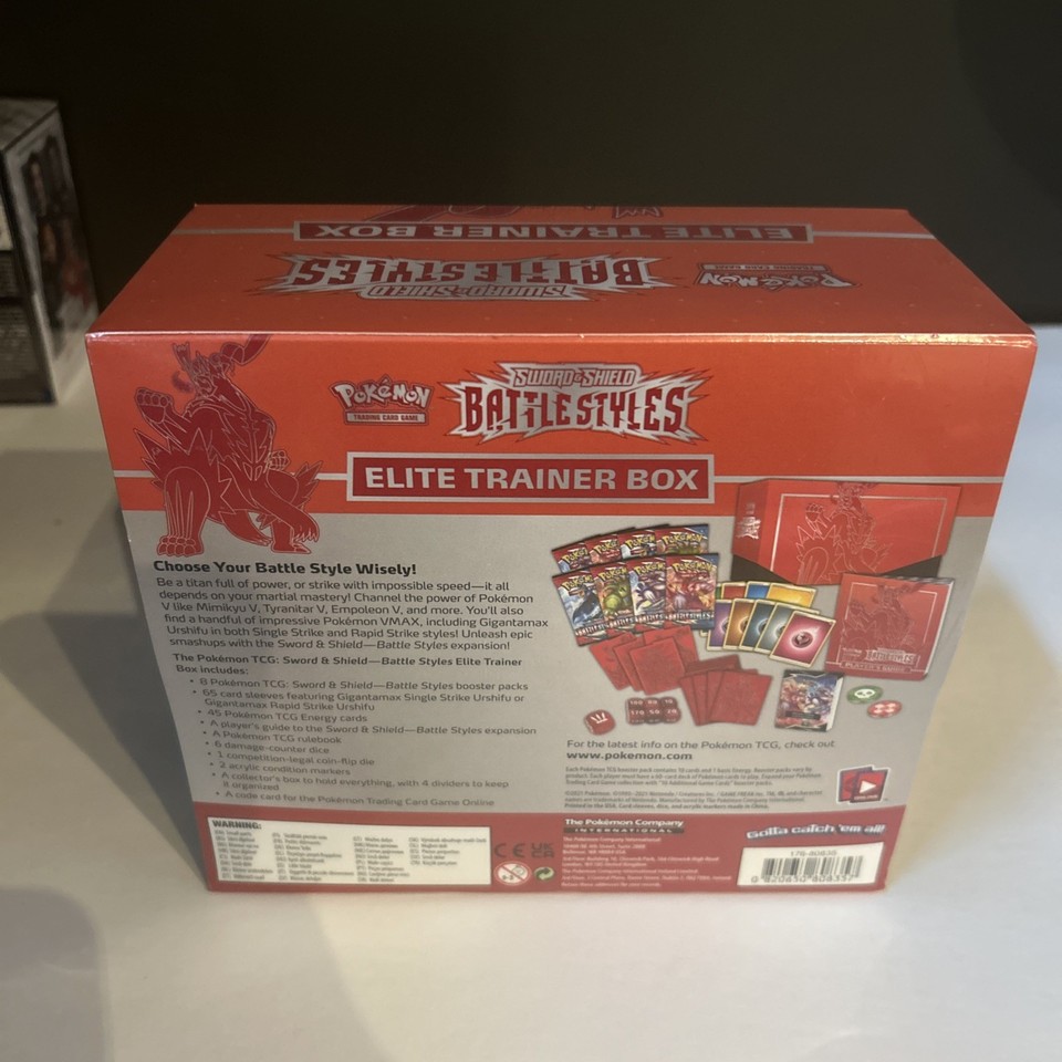 Pokémon TCG Sword & Shield Battle Styles Elite Trainer Box ETB Factory ...