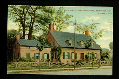 New Jersey NJ postcard Newark, General Phil Kearny Homestead Belleville ...