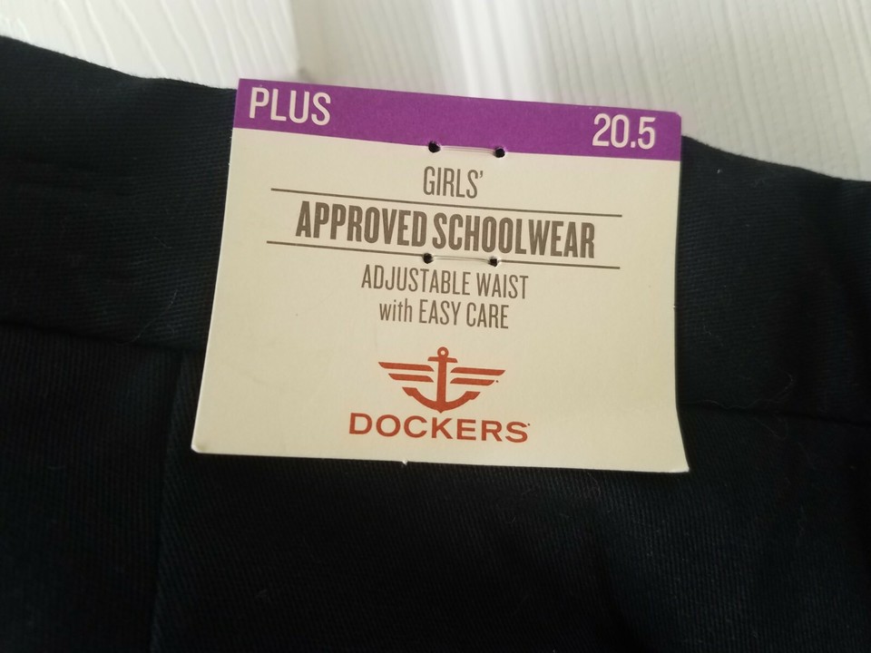 NWT Girls Dockers Approved Schoolwear Stretch Skinny Pants Navy Blue 20 ...