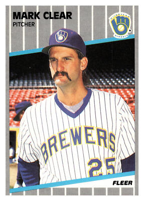 1989 Fleer 182 Mark Clear Milwaukee Brewers | eBay