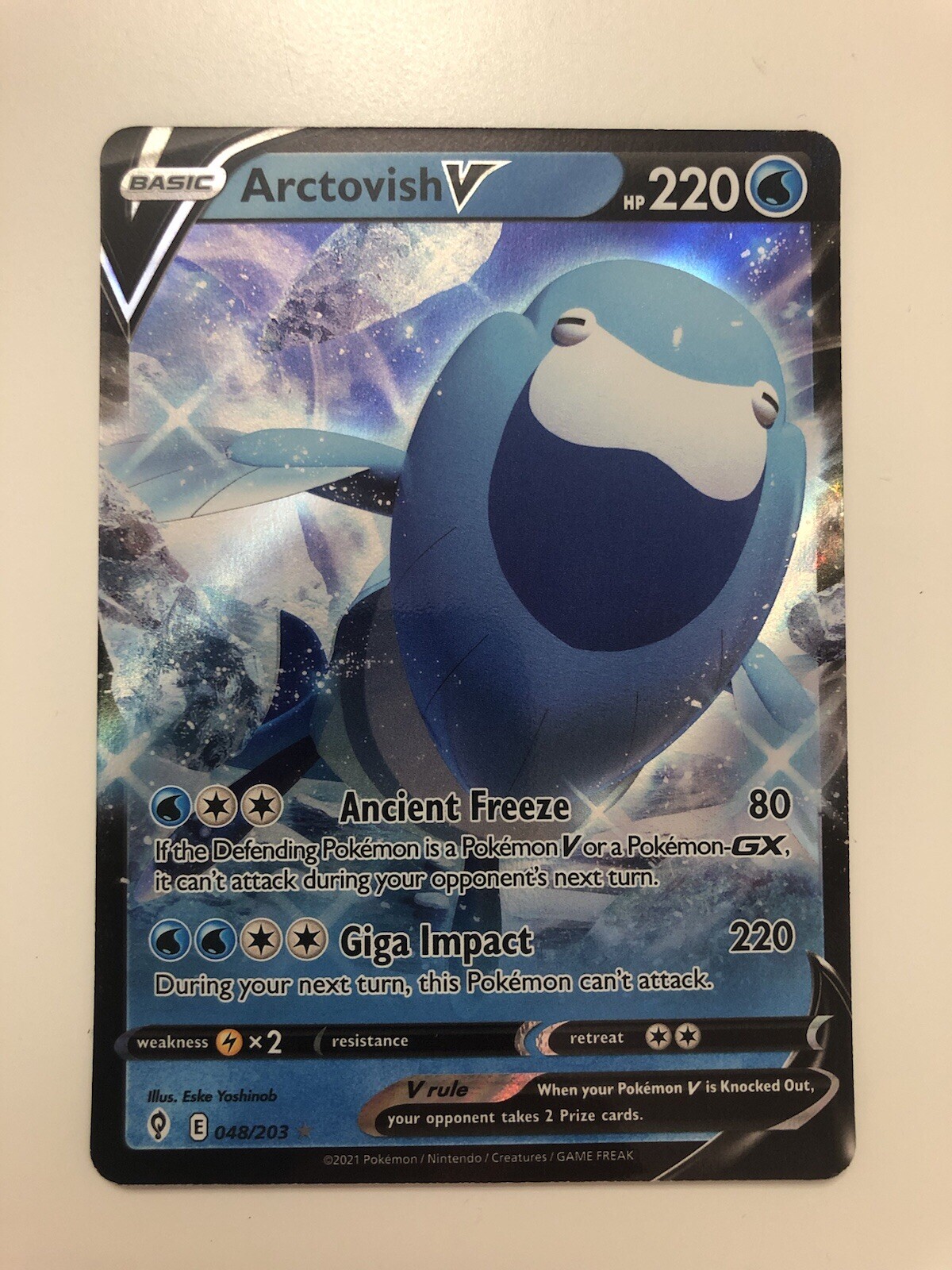 Arctovish V - 048/203 - Ultra Rare - Evolving Skies - Pokemon Card ...