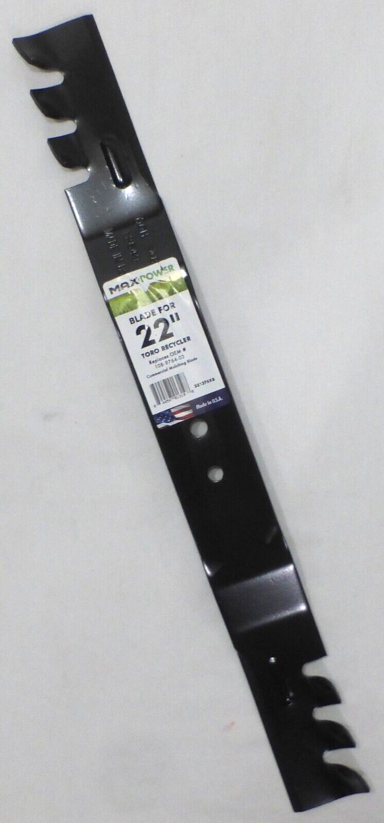 Maxpower Mulch Blade 331376XB For 22" Toro Recycler, Replaces #108-9764 ...