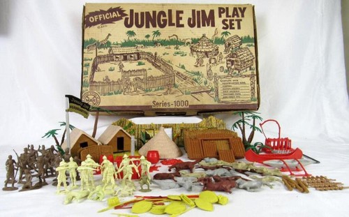 SCarce Rare 3706 VINTAGE 1950S MARX JUNGLE JIM PLAYSET Series 1000 DL ...