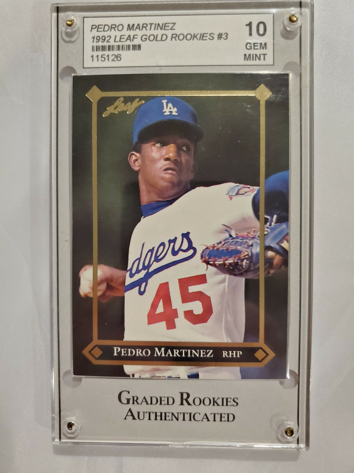 Pedro Martinez Rookie 1992 Leaf Gold Rookies GRA 10.0 graded GEM Mint # ...
