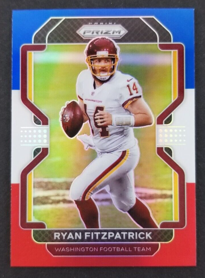 Ryan Fitzpatrick 2021 Panini Prizm Red White Blue Football Card #211 ...