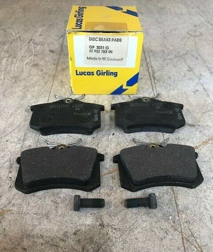 Lucas Girling Rear Disc Brake Pads- GP3031G / FMSI-7234-D340 - For Audi ...
