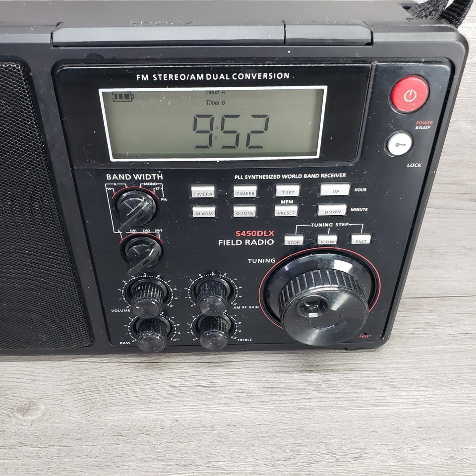 Grundig S450DLX Portable Field Radio SW/MW/FM, Works, No FM Antenna | eBay