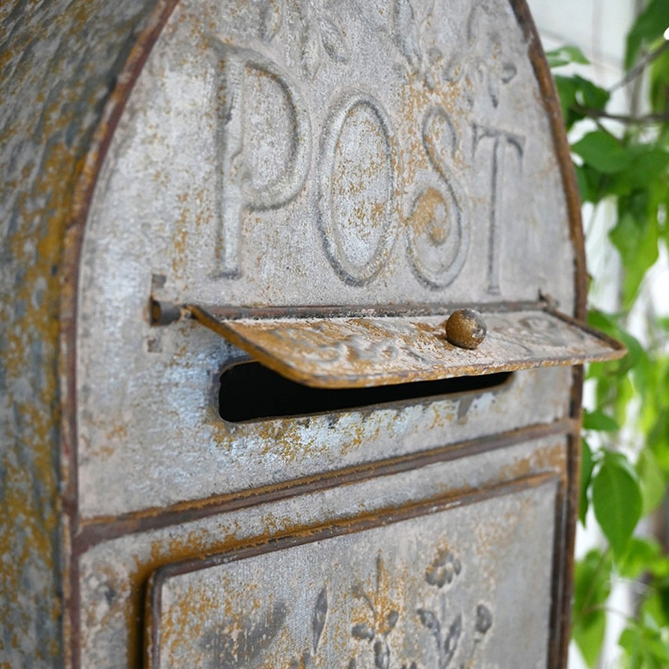 Vintage Rustic Letter Box Post Box Wall Mounted Decorative Metal ...