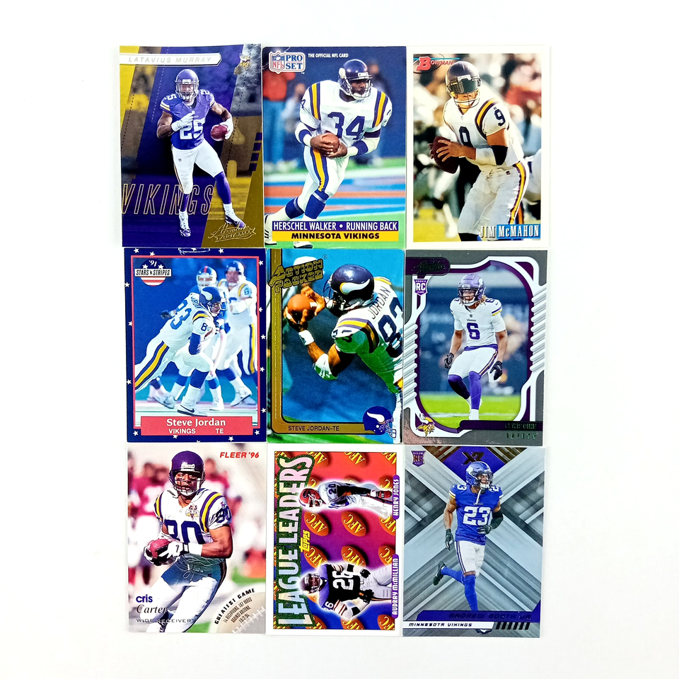 50x Minnesota Vikings American Football Card Lot NFL Mixed Years Bundle ...