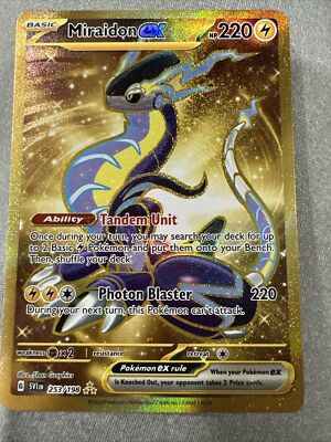 Miraidon ex 253/198 Gold Hyper Rare Holo Scarlet & Violet Pokémon TCG ...