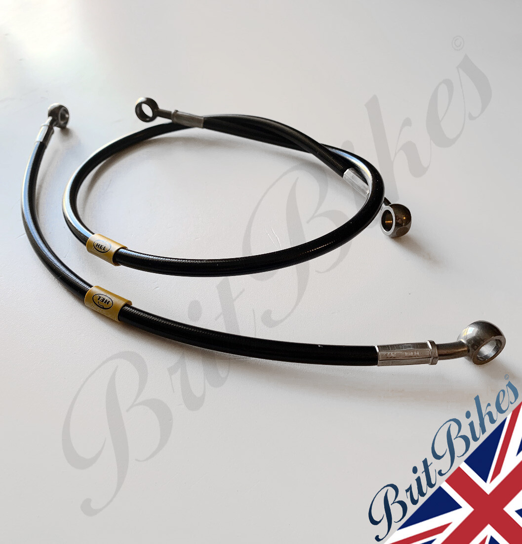 NORTON COMMANDO ROCKER OIL LINE KIT IN STAINLESS STEEL OEM BLACK 06 ...